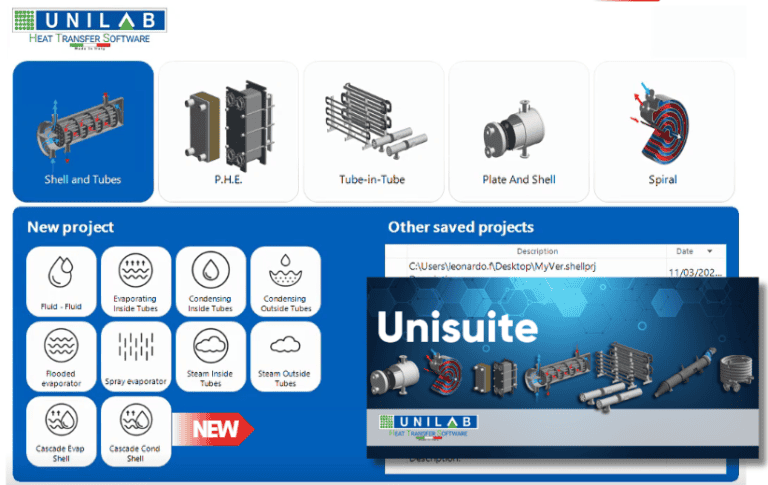 Unilab Unisuite - Shell | UNILAB - Heat Transfer Software